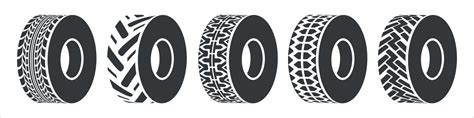 Car Wheels Icons Set Vector Art At Vecteezy