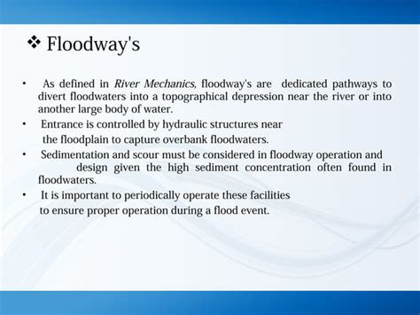 design of flood control structures ppt