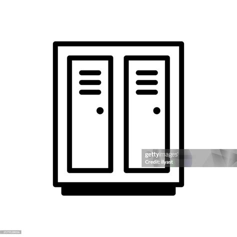 A Simple Line Drawing Of A School Locker High Res Vector Graphic Getty Images