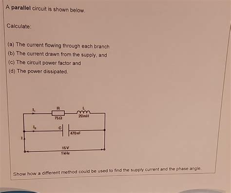 Calculate A The Current Flowing Through Each Chegg Com
