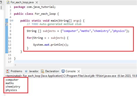 Java For Each Loop Important Concept