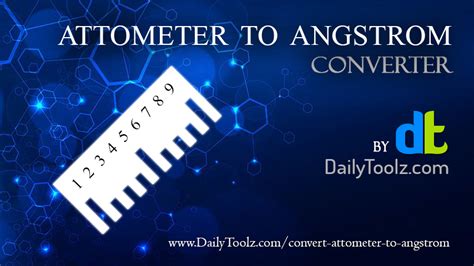 Attometer To Angstrom Converter Am To Å Conversion
