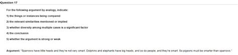 For The Following Argument By Analogy Indicate 1