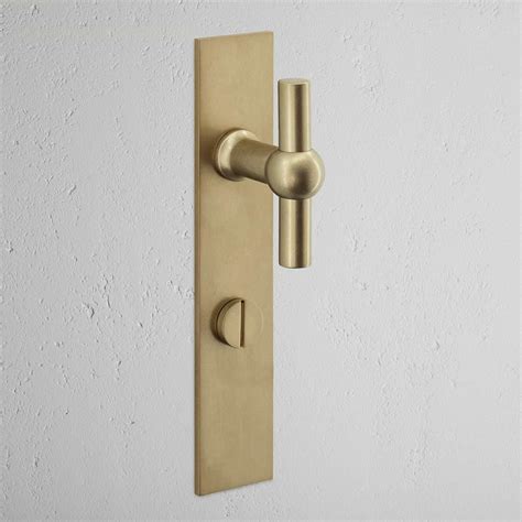 Harper T Bar Long Plate Sprung Door Handle And Thumbturn Architonic
