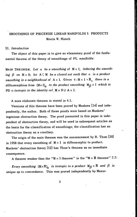 Pdf Smoothings Of Piecewise Linear Manifolds I Products