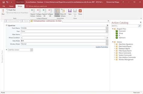 MS Access Macros