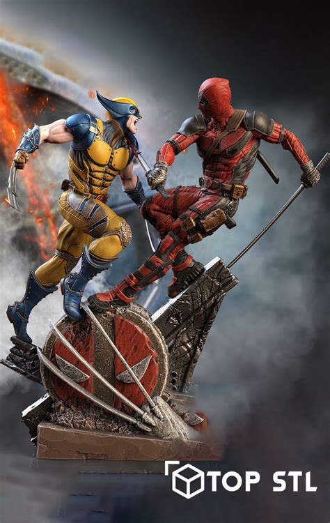 Deadpool And Wolverine Stl Files Top Stl