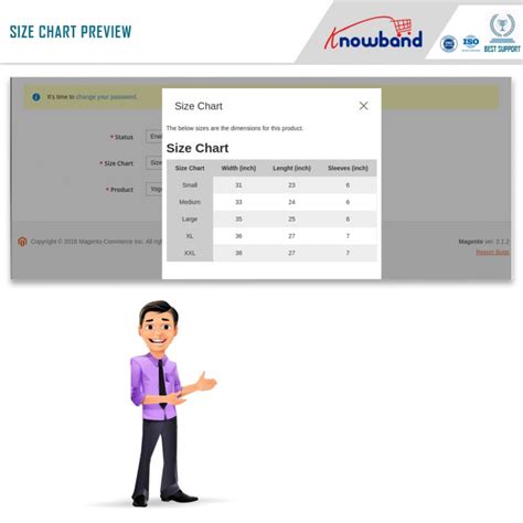 magento 2 product size chart product size guide extension knowband