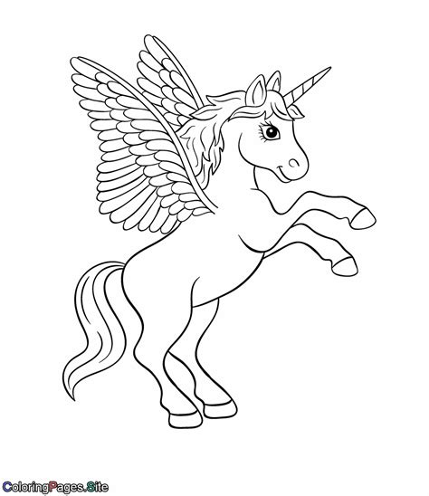 Online Coloring Page Of A Unicorn With Wings Enjoy A Wonderful And Interactive Experience