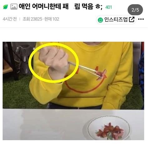 젓가락질 땜에 패드립 먹음 유머 움짤 이슈 에펨코리아