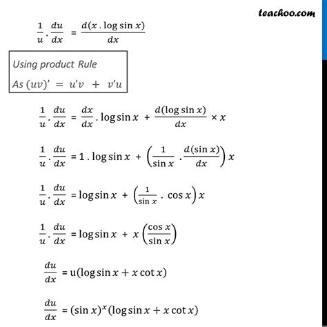 Ex 5 5 8 Differentiate Sin X X Sin 1 Root X Teachoo