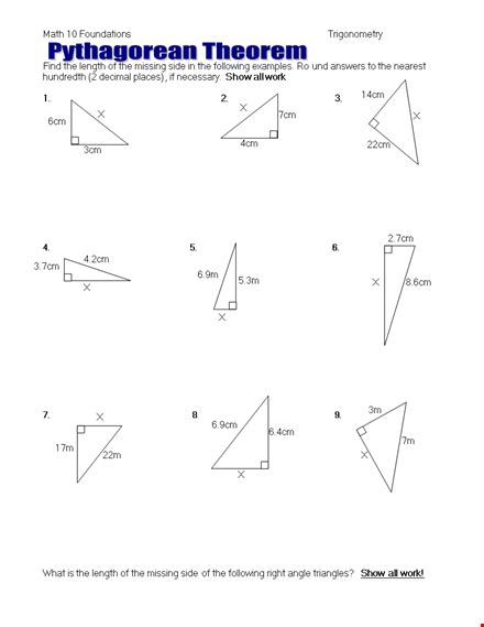 Pythagorean Theorem Length And Distance