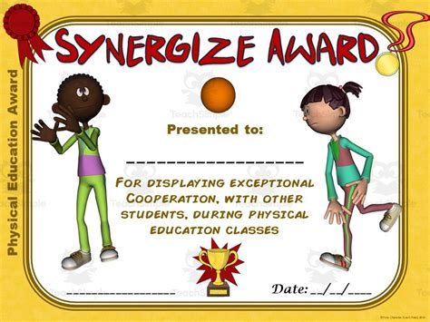 Pe Award Certificates By Teach Simple