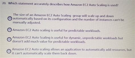 which statement accurately describes how amazon ec2 auto scaling is