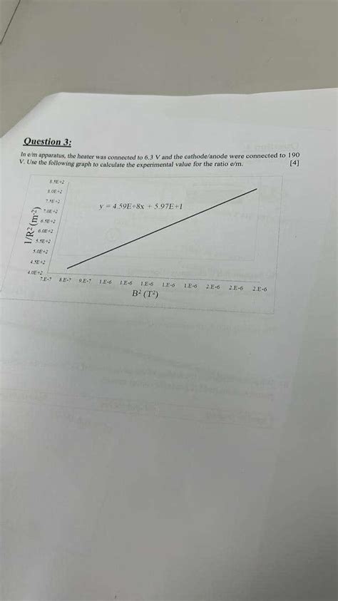 Solved In E M Apparatus The Heater Was Connected To 6 3 V