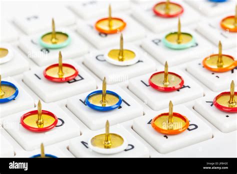 Pins On Computer Keyboard Stock Photo Alamy