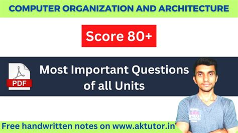 Coa Important Questions Computer Organization And Architecture Aktu