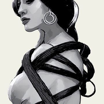 Japanese Woman Tied In Bondage With Ropes Poster For Sale By