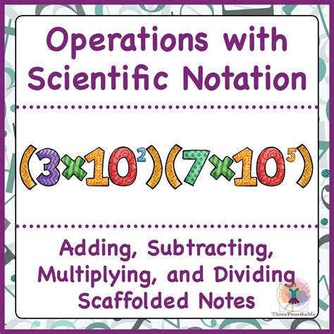 Operations With Scientific Notation Notes Amped Up Learning