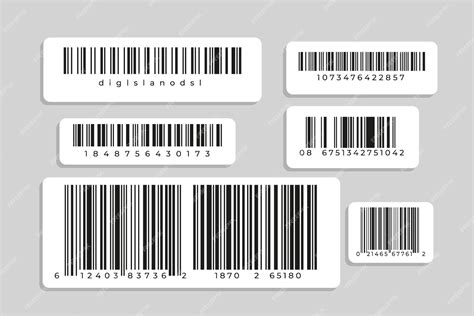 Premium Vector Barcode Label Template Scan Striped Code For Digital