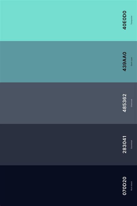 Best Turquoise Color Palettes With Names And Hex Codes Artofit