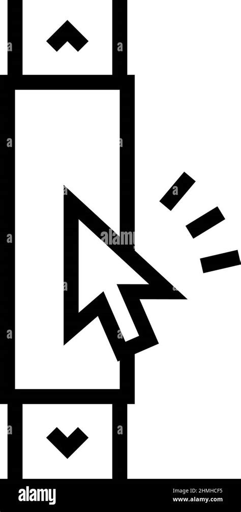 Computer Scroll Line Icon Vector Illustration Stock Vector Image And Art Alamy
