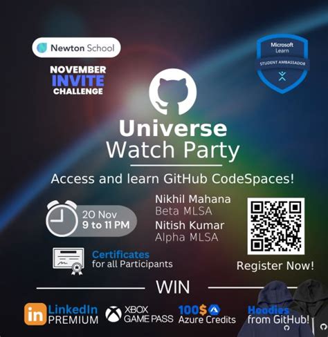 amit pandey on linkedin newtonschool githubuniverse codespaces