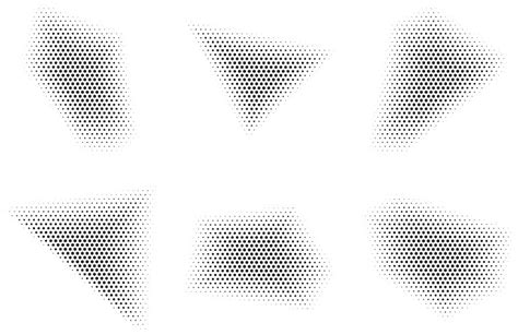Halftone Star Pattern Reprographic Technique Vector Image