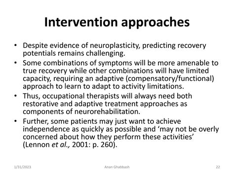 Theoretical Basis Occupational Therapy And Stroke Ppt