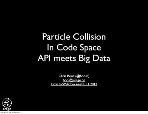 Pdf Particle Collision In Code Space Api Meets Big Data Dokumentips