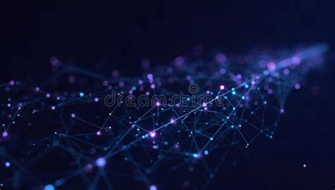 Network Of Interconnected Nodes And Lines Representing Digital Or Neural Network Generative Ai