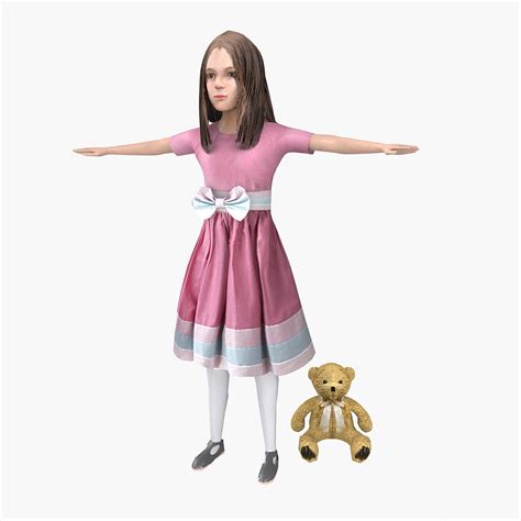 Girl Character 3d Model