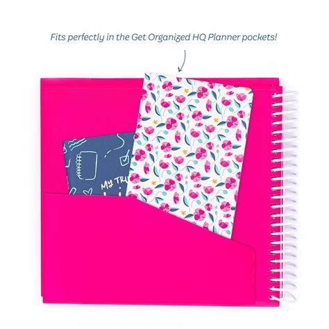 Mini Notebook Pink Poppies Get Organized Hq