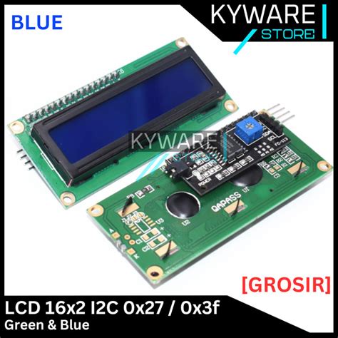 Jual Lcd 16x2 I2c Module Blue Green Layar Arduino 1602 Biru Hijau 16x02 Hijau Kab Bogor