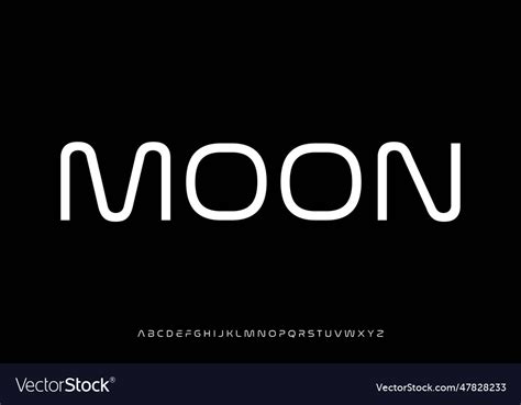 Modern Unique Futuristic Alphabet Display Font Vector Image