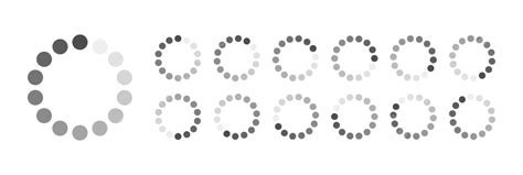 Circular Loading Buffering Icons Vector Round Computer Preloader Vector