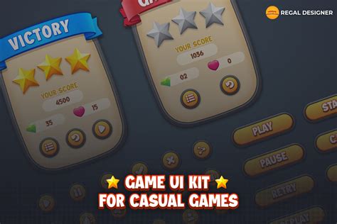Game Ui Kit 2 Essential Ui Kit For Casual And Puzzle Games 2d Gui