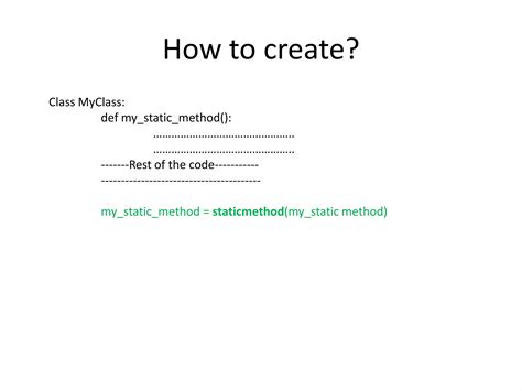 advanced python static and class methods pptx