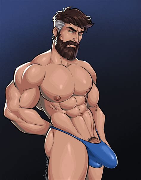 Rule 34 Abs Bara Beard Biceps Big Bulge Bulge Daddy Dilf Male Male