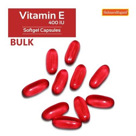 Vitamin E 400 Iu Softgel Capsules At Best Price In Hyderabad By Sahasrayogam Softgel Id