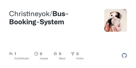 Github Christineyok Bus Booking System