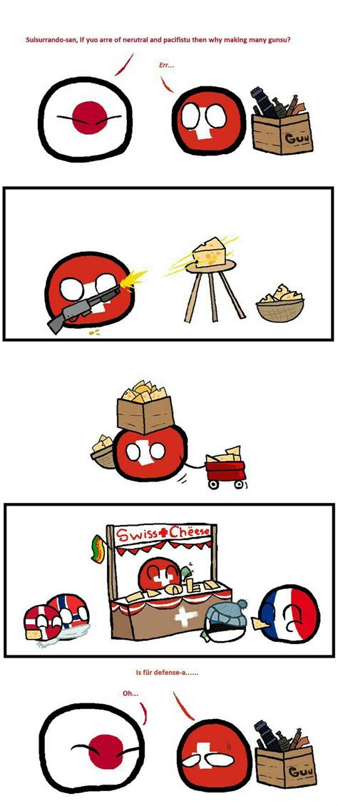 How Swiss Cheese Is Made Countryhuman Switzerland Canada Countryball