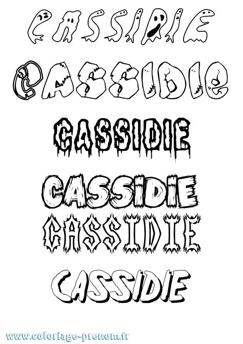 Coloriage Du Prénom Cassidie à Imprimer Ou Télécharger Facilement