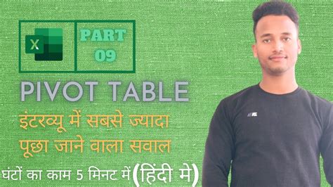 Pivot Table Excel Tutorial Part 9 Excel Tutoring Excel For