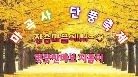 그까이꺼 대충 탄 마곡사 단풍 YouTube