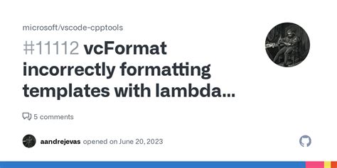 Vcformat Incorrectly Formatting Templates With Lambda Parameters