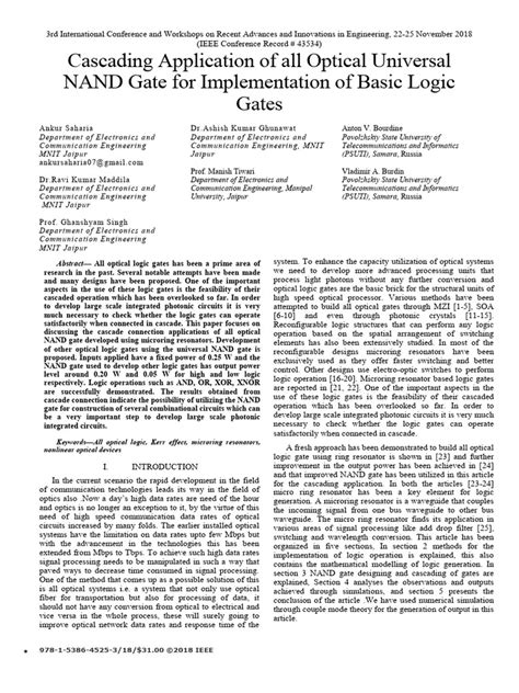 cascading application of all optical universal nand gate for