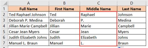 How To Separate Names In Excel 5 Easy Ways