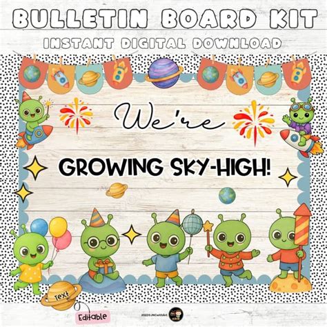 Blast Off Into The New Year Bulletin Boardspace Alien Classroom Decor