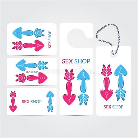 XXX Sex Shop Salon White Corporate Identity Template Set Stock Vector Illustration Of Logo